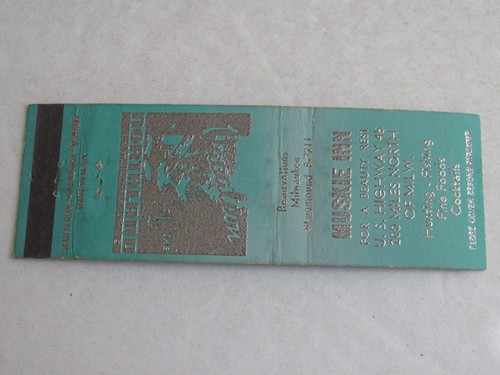 Q347 Vintage Matchbook Cover Muskie Inn Milwaukee WI Wisconsin | eBay