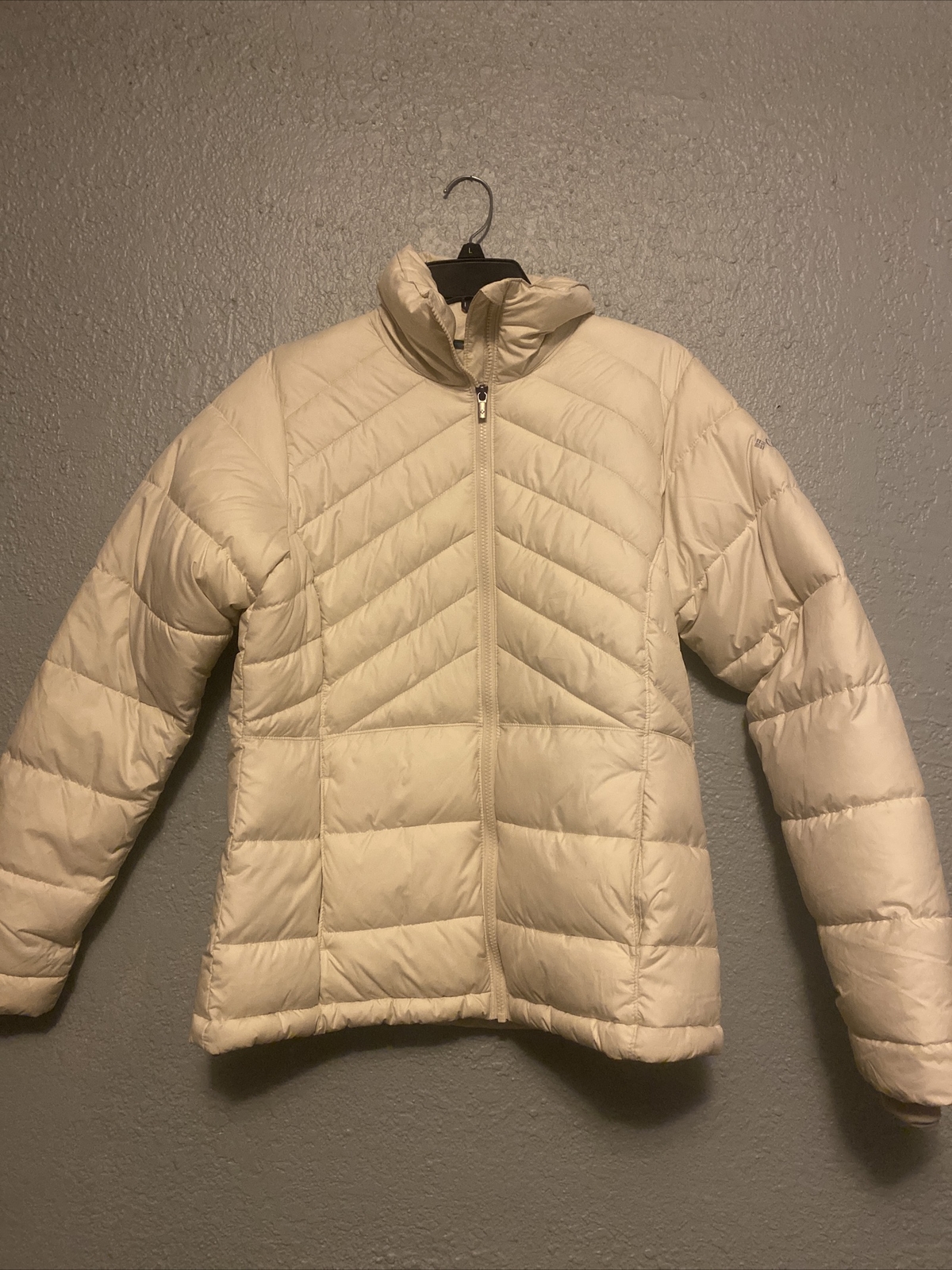 Columbia Omni Heat Puffer Jacket Womens M White Interchange Filled ...