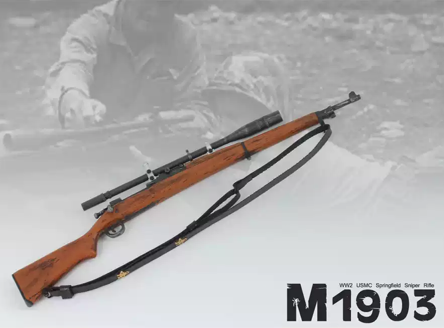 1/6 M1903 WWII US Army Springfield Rifle Model for 12" Hot Toys Soldier ...