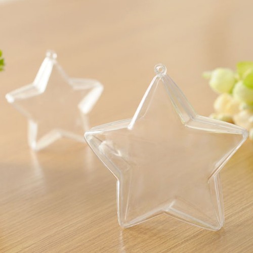 5Pcs Clear Favor Boxes Plastic Gift Box Star Shaped Candy Boxes For ...