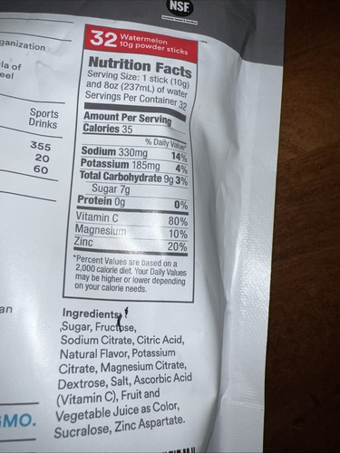 Drip Drop ORS 32 Electrolyte Drink Mix Singles Watermelon 07/24 ...