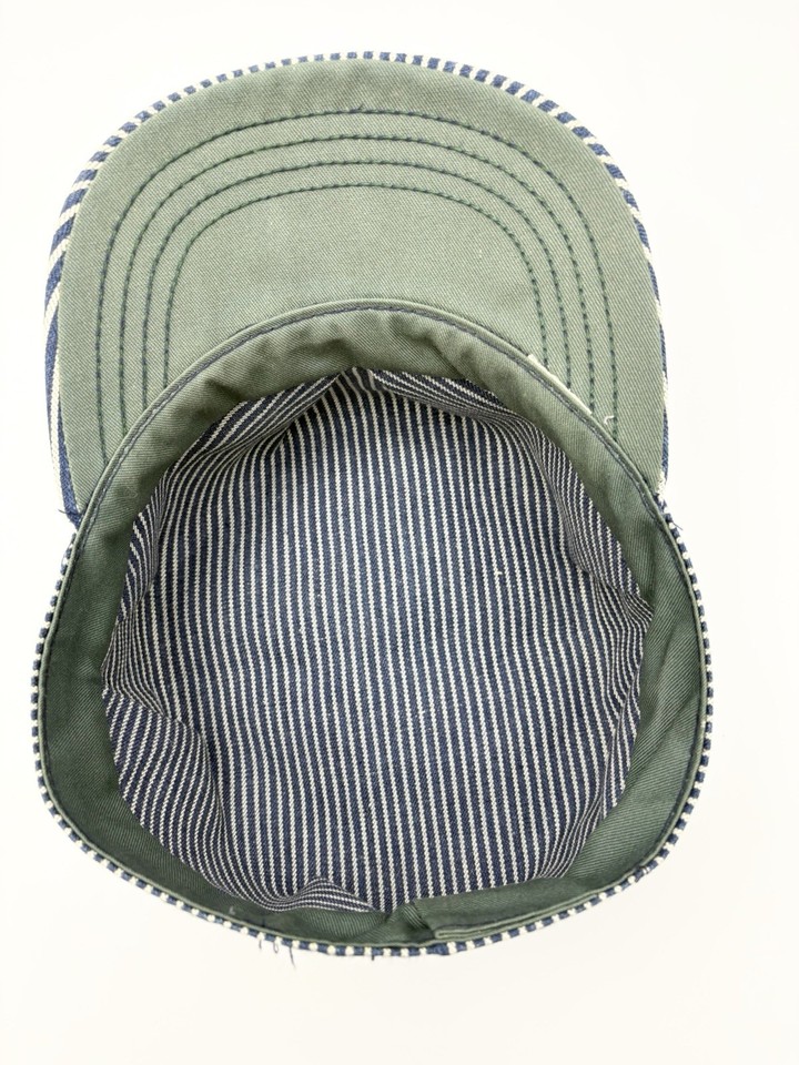 1940s-50s Key Imperial Sanforized Denim Engineer Hat Work Wear Railroad ...