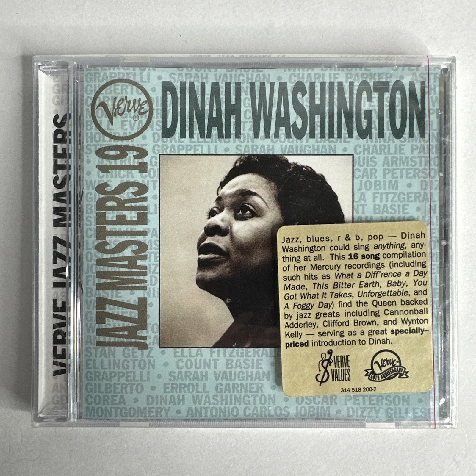 Verve Jazz Masters 19 by Dinah Washington (CD, Apr-1994, Verve/BMG ...