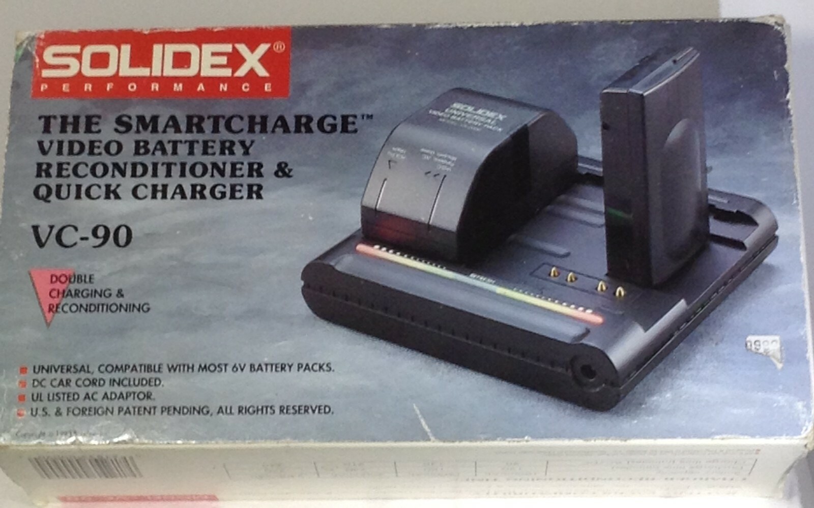 Solidex VC-90 Smartcharge Video Battery Reconditioner & Quick Charger ...