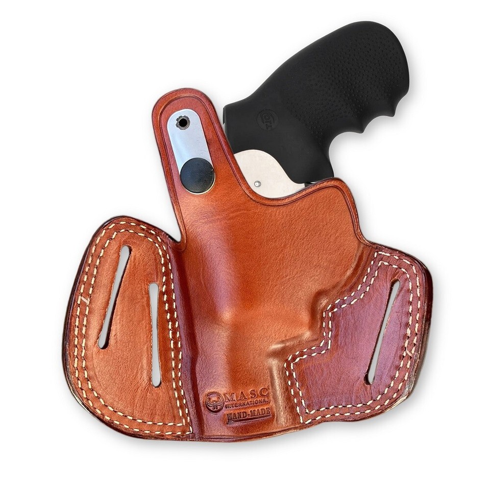 Leather OWB Pancake Holster Fits, Colt King Cobra Carry 357 Mag 6-Shot ...