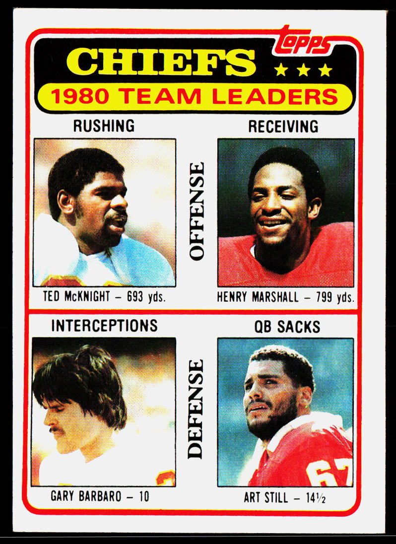 1981 Topps #394 Ted McKnight / Henry Marshall / Gary Barbaro / Art ...