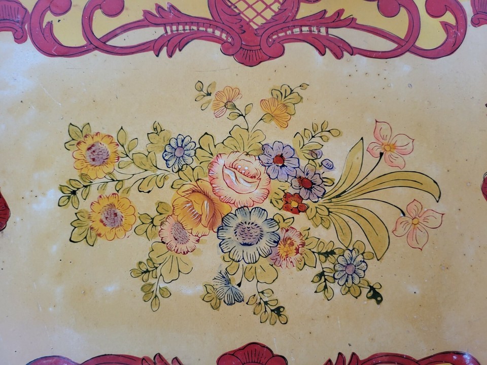 Vintage Alcohol Proof Paper Mache Red Trim Tip Tray 16" x 12" | eBay