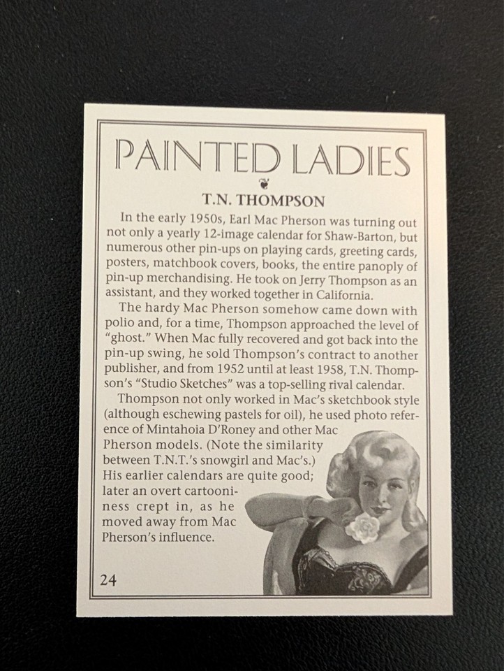 Vintage Pin-Up Card #24 T. N. Thompson Painted Ladies | eBay