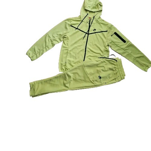 New Nike Tech Cotton Sweat Suit Hoodie & Joggers Men's Set Lime, 3XL ...