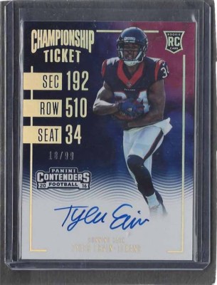 TYLER ERVIN 2016 CONTENDERS CHAMPIONSHIP TICKET TEXANS ON CARD AUTO RC ...