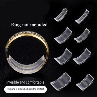 8 Pcs Ring Size Adjuster Invisible Clear Ring Sizer Jewelry Fit Reducer ...