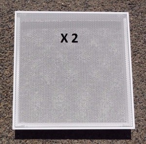 Pack of 2 ~ Titus PAR Steel Perforated Return Diffuser 22 x 22 ~ White ...