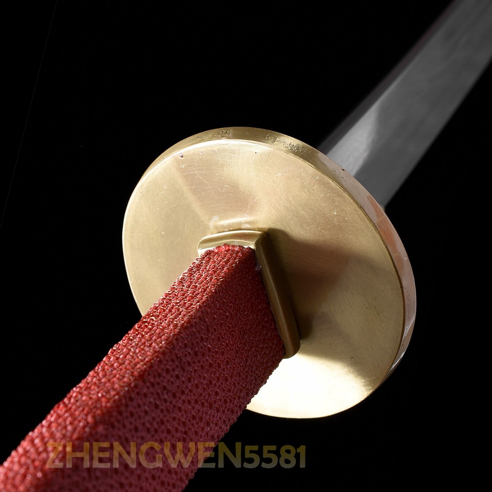 Handmade Chinese Sword Ox-Tailed Dao Clay Tempered Folded Steel blade ...