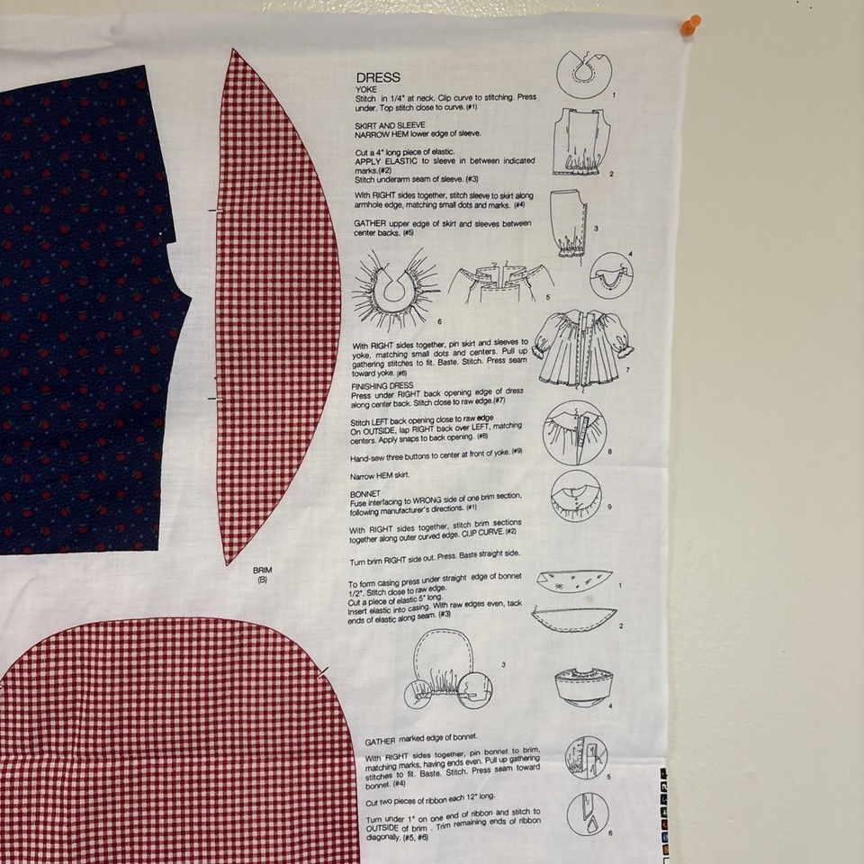 1996 Simplicity Country Girl 2 Complete Outfit Cut & Sew Fabric Craft ...