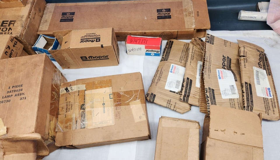 VINTAGE NOS 1969-1984 Mopar Parts auto part boxes Chrysler Plymouth ...
