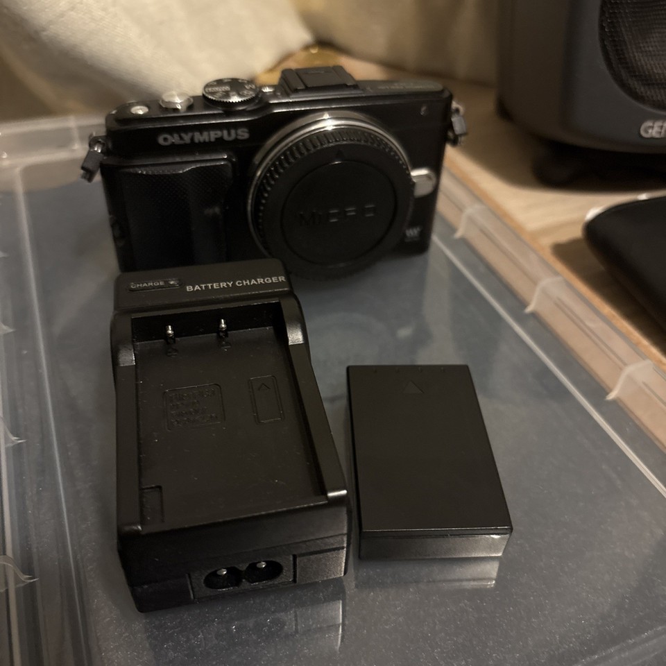 Olympus Pen Lite E-PL5 Black Mirrorless Digital Camera Body MFT Micro ...