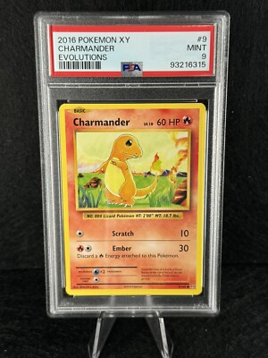 2016 POKEMON XY Evolutions - CHARMANDER - 9/108 PSA 9 MINT | eBay