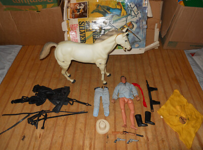 Vintage 1973 Gabriel Lone Ranger Figure W/ Silver Horse & Rough Box | eBay