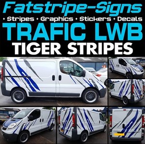 RENAULT TRAFIC LWB TIGER STRIPES GRAPHICS STICKERS DECALS CAMPER VAN ...