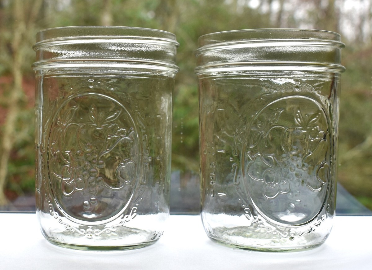 Eye Ball Shaped Old Jars Vintage Ball Mason Special Half Pint Wide