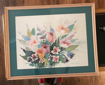 Framed Signed, Robert A. Fleming, Flower Watercolor Print | eBay
