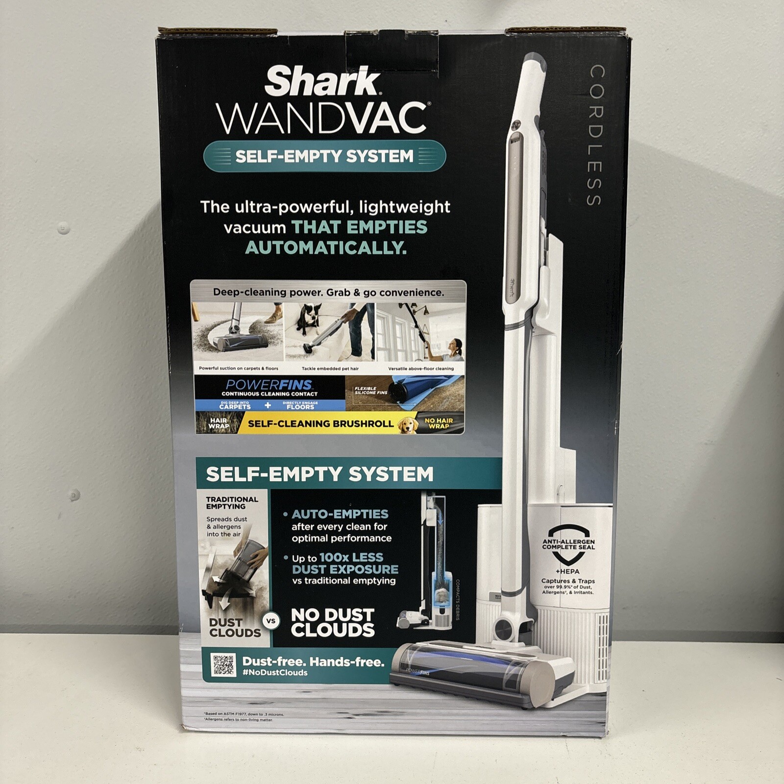 Shark WANDVAC Self-Empty System Cordless Stick Vacuum WS642AE White ...