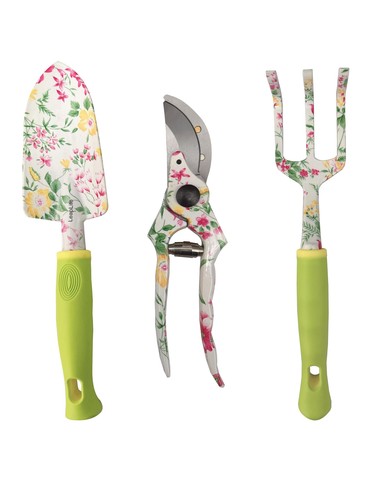 3PCS Gardening Tools Pruner Shovel Rake Non-Slip Gift Set Lime Green | eBay