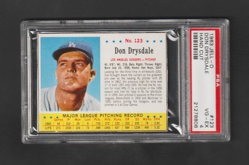 1963 Jello DON DRYSDALE #123 ~~ LA Dodgers HOF ~~ PSA 4 ~~ Rare! | eBay