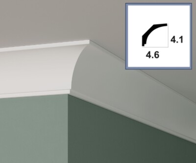 Coving Cornice Light Weight Strong Polymer Moulding Simple Quality CC38 ...