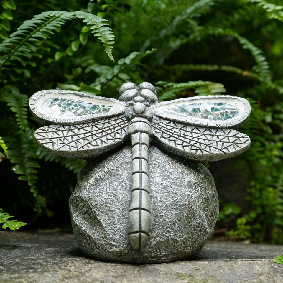 Solar Dragonfly Garden Statue Outdoor Dragonfly Figurine Light for ...