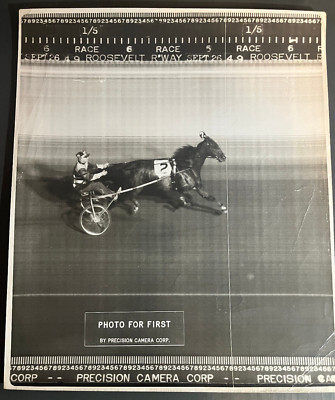 1949 ROOSEVELT RACEWAY HORSE RACING TROTTER PHOTO FINISH ORIGINAL ...