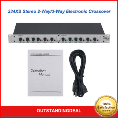 234XS Crossover Stereo 2-Way/3-Way Electronic Crossover Mono Audio ...