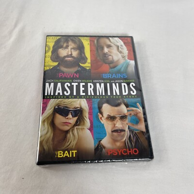 MASTERMINDS (DVD, 2017) NEW & SEALED | COMEDY | ZACH GALIFIANAKIS ...