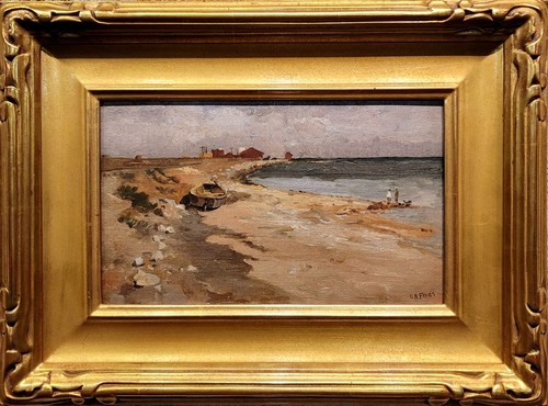 Charles Fries -c.1910s View of Coronado Peninsula in S. Diego-Oil ...