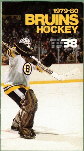 1979-80 Boston Bruins NHL pocket schedule sponsored by TV38 / Lincoln ...