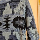 Chap's - Blue On Blue - Geometric/Aztec Design - Pull Over Sweater ...