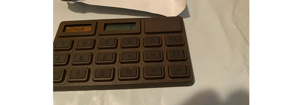 Scholastic Chocolate Bar Shaped Calculator | Solar Powered | LCD ...