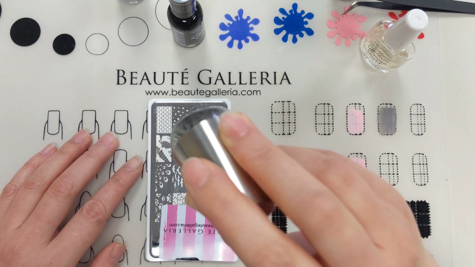 Rollable Nail Art Stamping Mat for Reserve Stamping Nail Decals ...