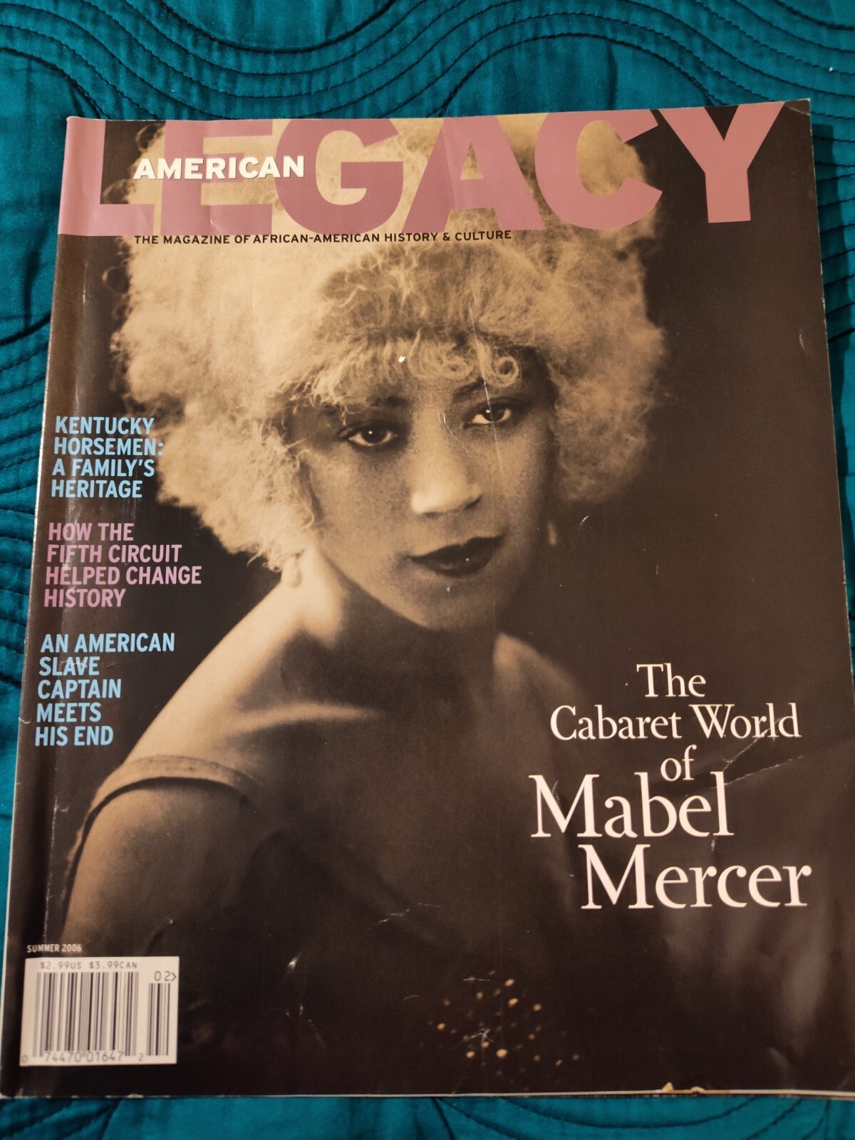 American Legacy Magazine Summer 2006 The Cabaret World Of Mabel Mercer ...