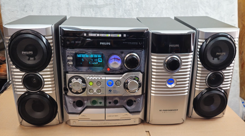 Phillips FW-C798 Mini Hi-Fi System 3 CD Tray Changer 2 Cassette ...