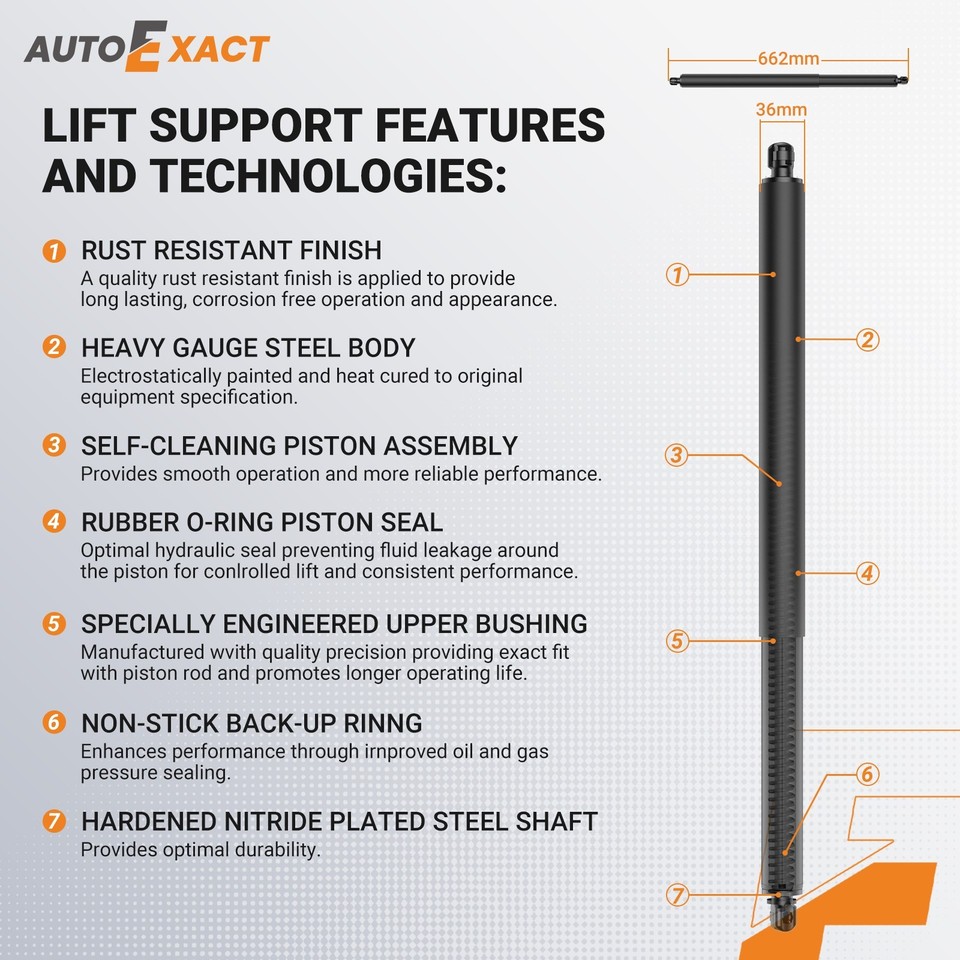 For 2015 Ford Explorer 2Pcs Rear Tailgate Power Hatch Lift Support ...