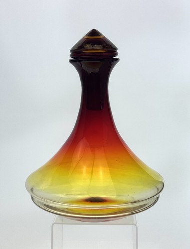 Blenko Handmade Glass 788L Classic Decanter in Tangerine Don Shepherd ...