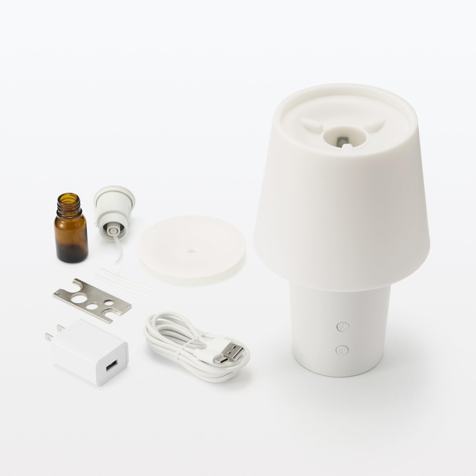MUJI Waterless Aroma Diffuser LED Light MJ-HBAL1 White Dimming Light ...