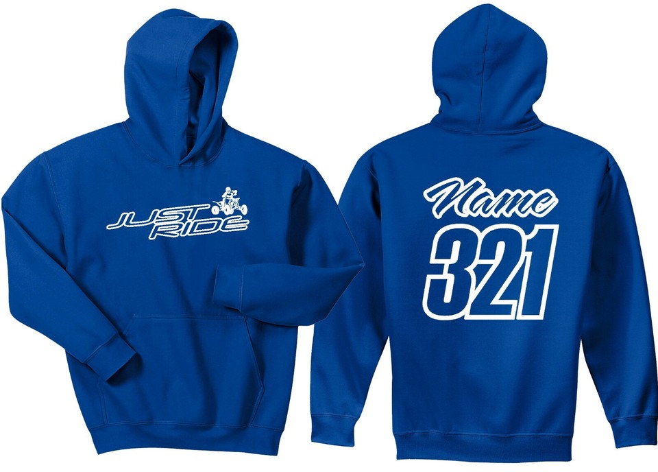 JUST RIDE ATV QUAD HOODIE SWEAT SHIRT FOUR WHEELER YFZ TRX | eBay