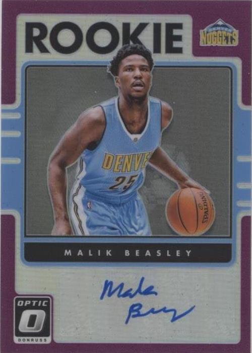 2016-17 Panini Donruss Optic - Rookie Signatures Malik Beasley #32 ...