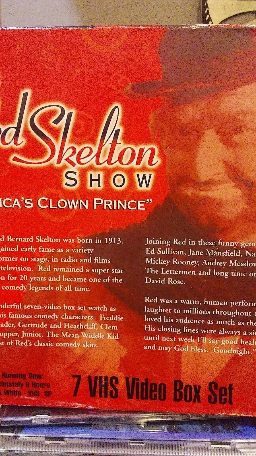 The Red Skelton Show 7 VHS Video Tape Box Set Clown Prince TV Comedy 6 ...
