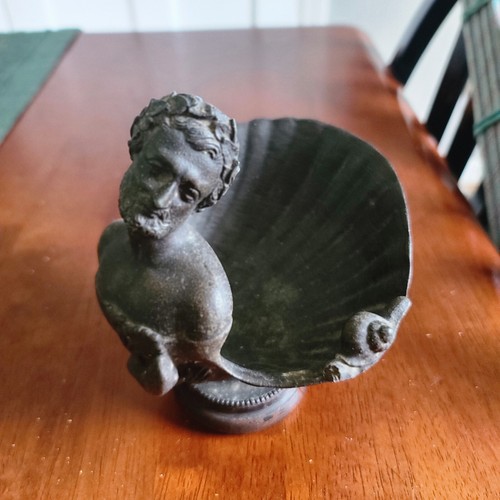 old Antique victorian classical bronze sculpture of Neptune as a sea ...