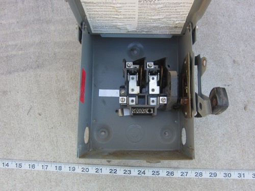 Square D D221NRB 2P 30A 240V 3R Disconnect Safety Switch, Used | eBay