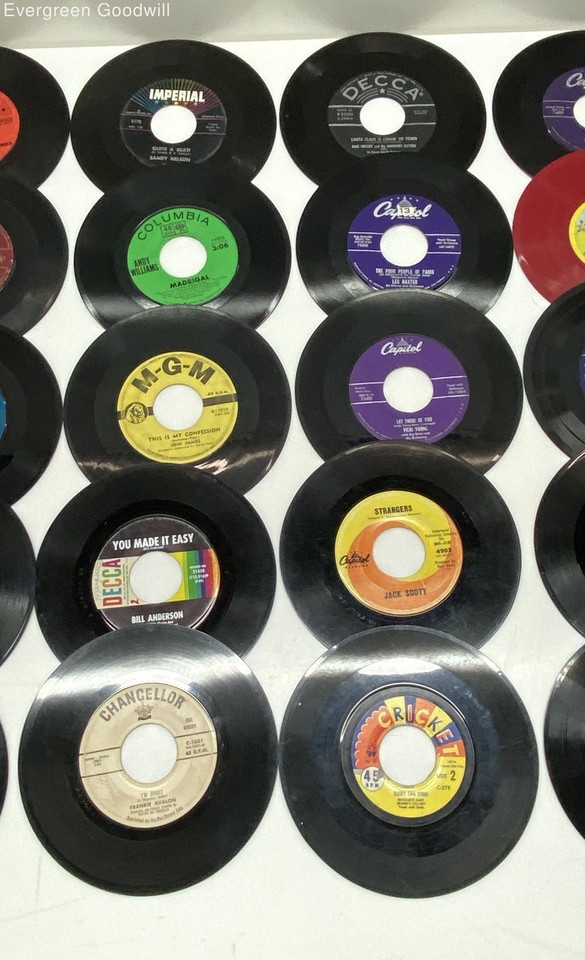 Lot of 25 Vinyl 45 RPM Singles Records | eBay