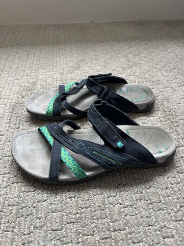 Merrell Terran Weave II Slip On Slide Sandals Women’s 8 Blue Green ...